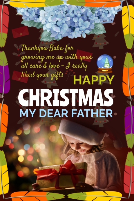 Happy Christmas Father Template | PosterMyWall