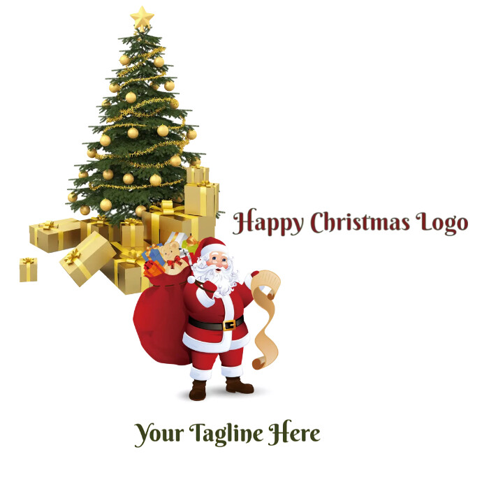 Happy Christmas Logo Design Logo Template | PosterMyWall
