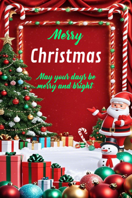 Happy Christmas poster 2025 Template | PosterMyWall