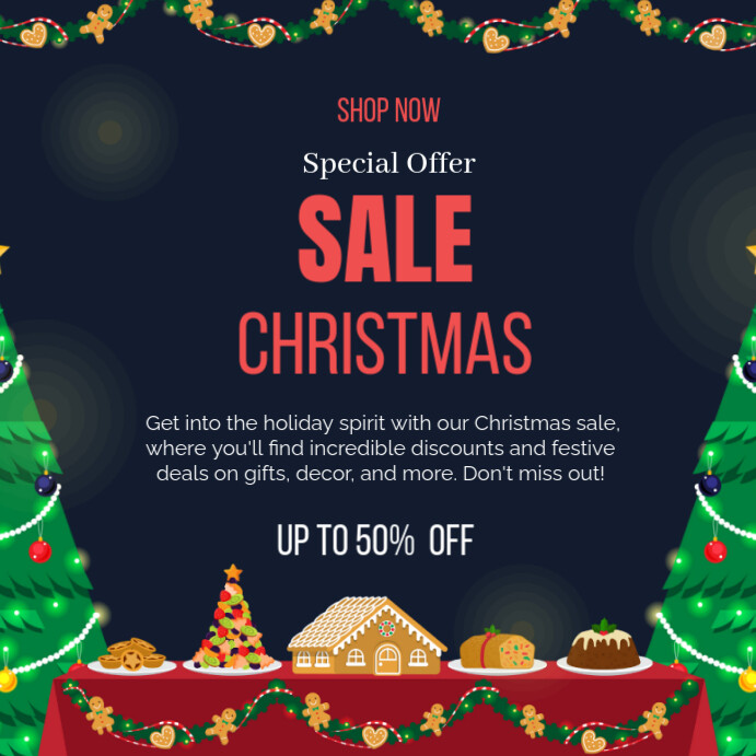 Happy Christmas sale Template | PosterMyWall