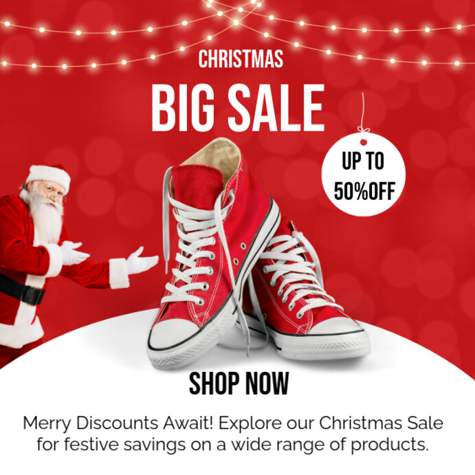 Happy Christmas sale Template | PosterMyWall