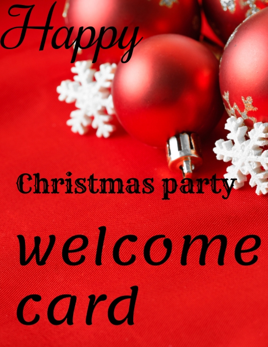 Happy Christmas welcome card logo template. | PosterMyWall