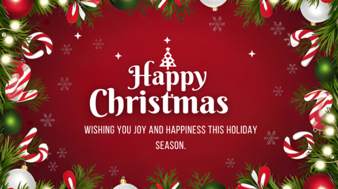 happy christmas wishes Template | PosterMyWall