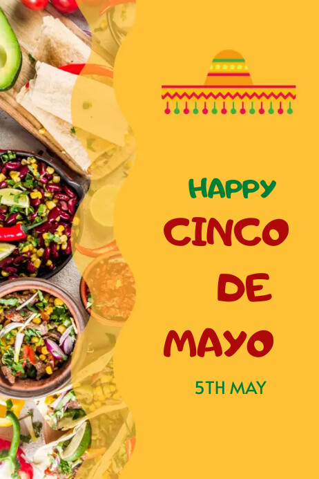 happy cinco de mayo,cinco de mayo greetings Template | PosterMyWall