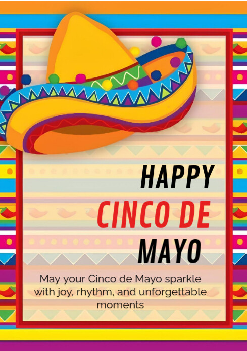 Copy of Happy Cinco De Mayo A4 | PosterMyWall