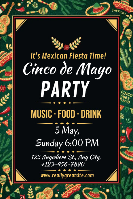 Copy of Happy Cinco De Mayo Party Poster | PosterMyWall