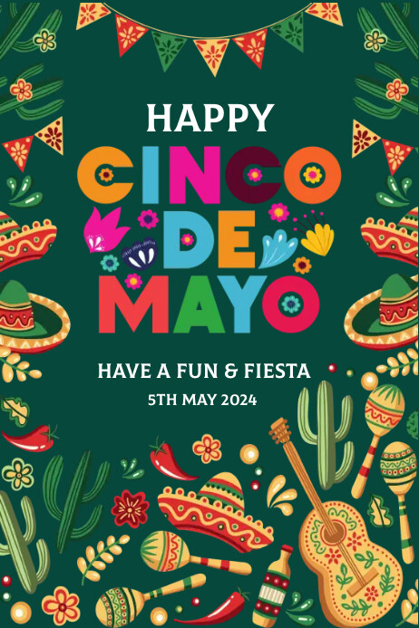 happy cinco de mayo poster Template | PosterMyWall