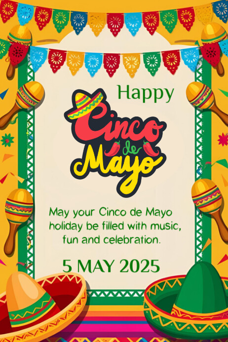 Copy of Happy Cinco De Mayo Template 2025 | PosterMyWall
