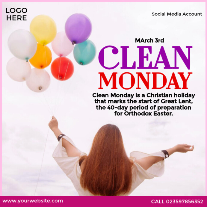 Copy of Happy Clean Monday | PosterMyWall