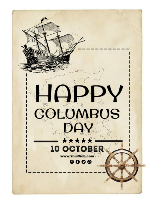Happy Columbus Day Ads Template | PosterMyWall