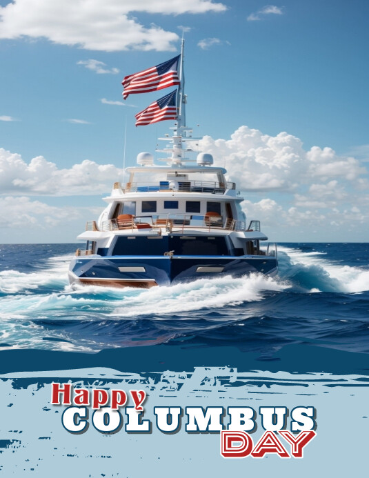 Happy Columbus Day Template | PosterMyWall