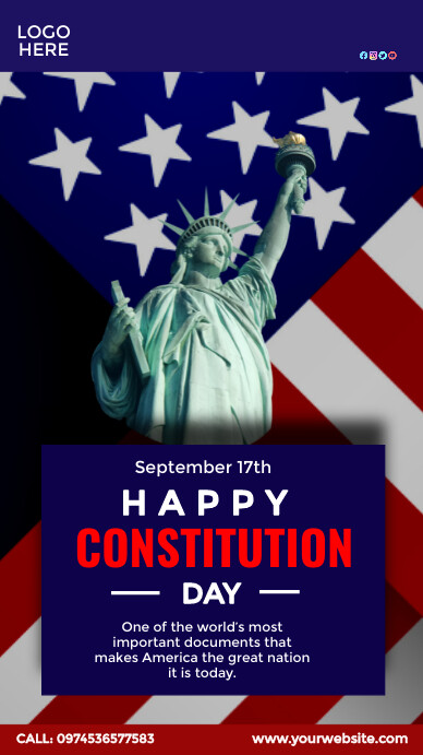 Happy Constitution Day Template | PosterMyWall