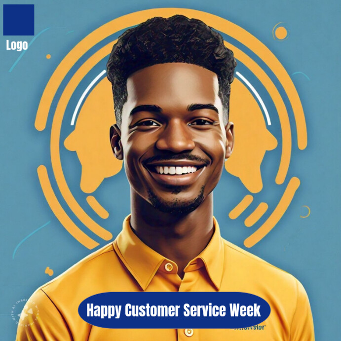 Copy of happy customer service week template | PosterMyWall