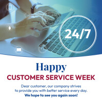 happy customer service week flyers Template | PosterMyWall