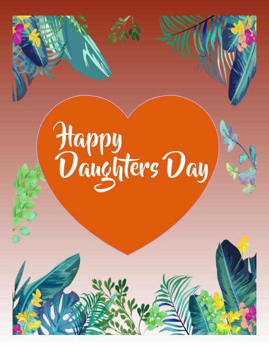 happy daughter's day Template | PosterMyWall