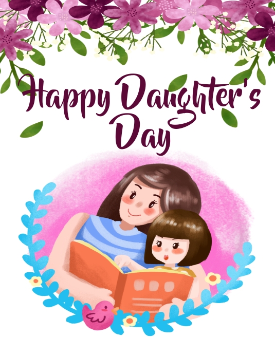 happy daughter's day Template | PosterMyWall