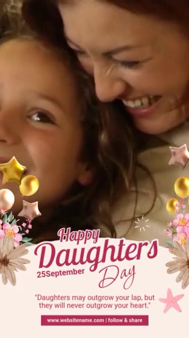 Happy Daughter's Day Story Template | PosterMyWall