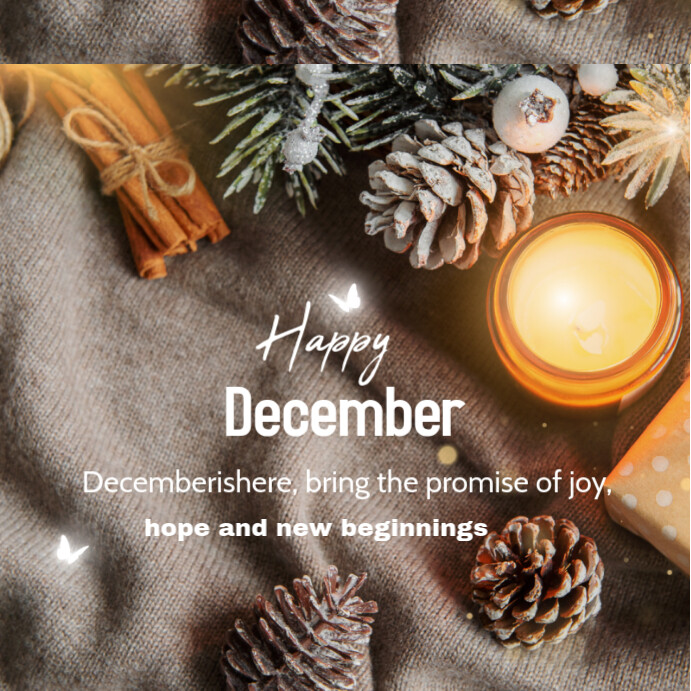 Modèle happy december | PosterMyWall