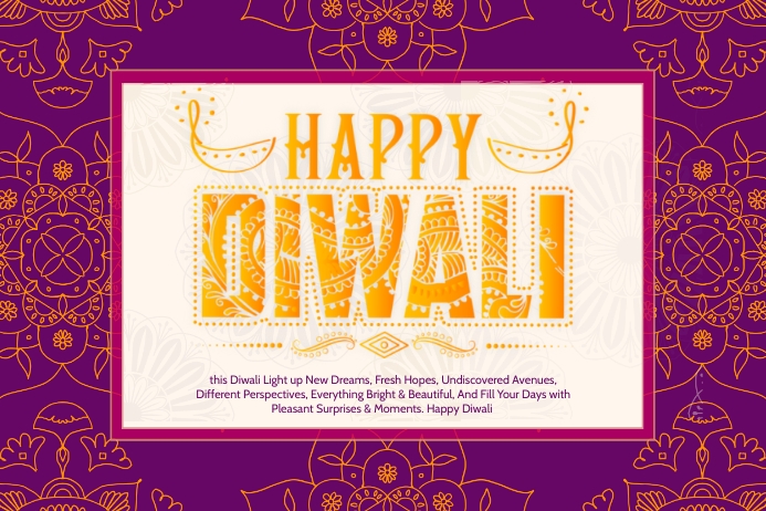Happy Deepavali greeting card Template | PosterMyWall