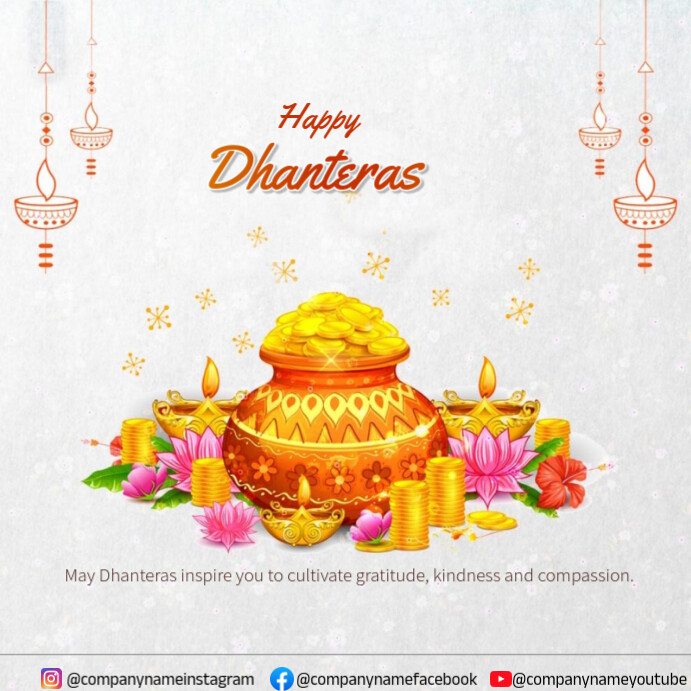 happy dhanteras poster Template | PosterMyWall