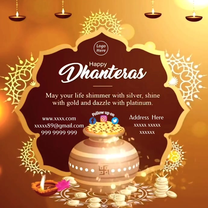Happy Dhanteras Template | PosterMyWall