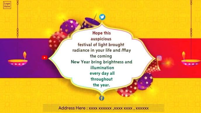 De Plantilla de Feliz Diwali Y Próspero año Nuevo | PosterMyWall