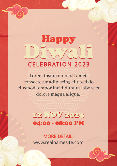 Happy Diwali A4 Template | PosterMyWall