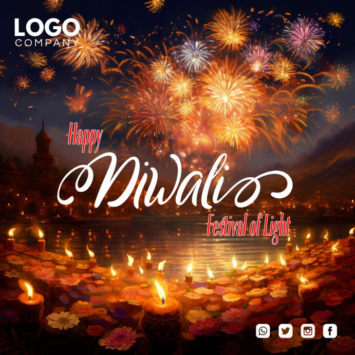 Copy of Happy Diwali Festival of Light | PosterMyWall