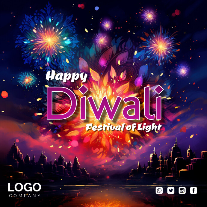 Copy of Happy Diwali Festival of Light | PosterMyWall