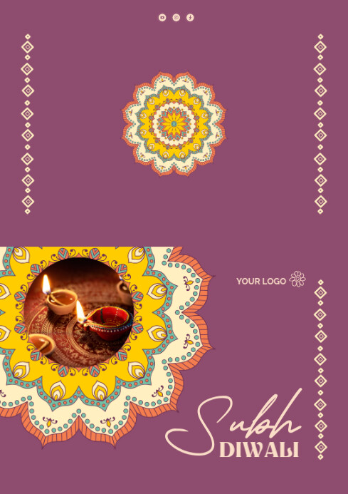 Happy Diwali Festival of Light PostCard Template | PosterMyWall