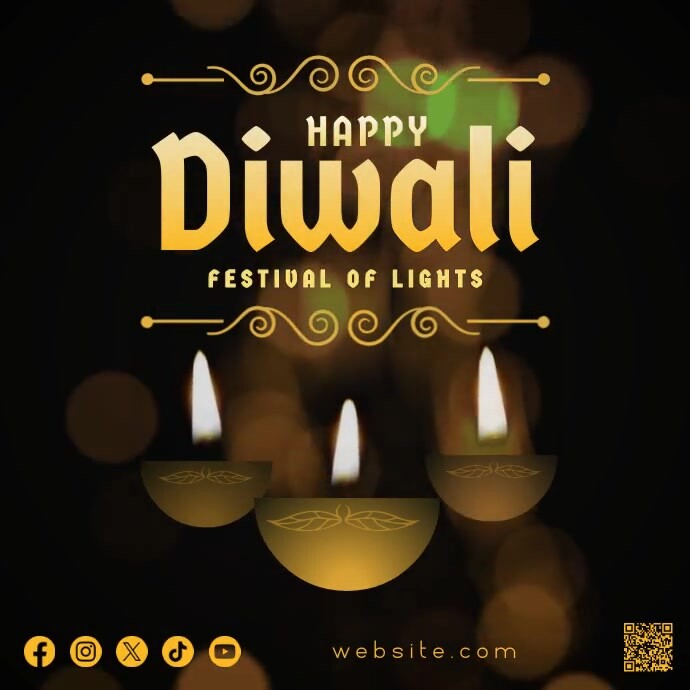 Happy Diwali Festival Of Lights insta post Template | PosterMyWall