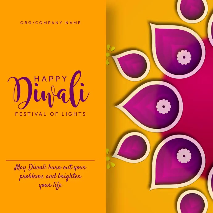 happy diwali greeting Template | PosterMyWall