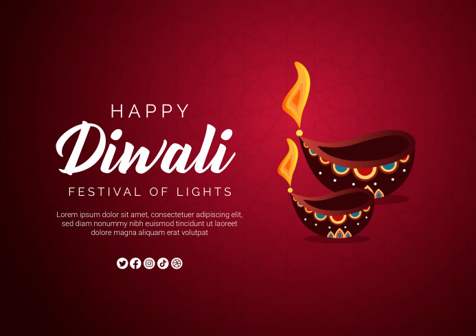Happy Diwali Greeting Poster Template | PosterMyWall