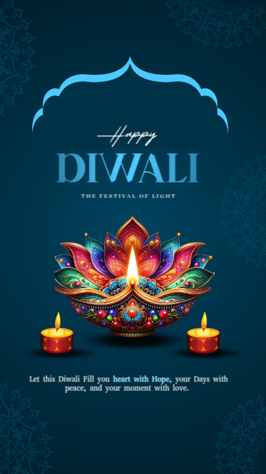 happy diwali greetings invitaion Template | PosterMyWall