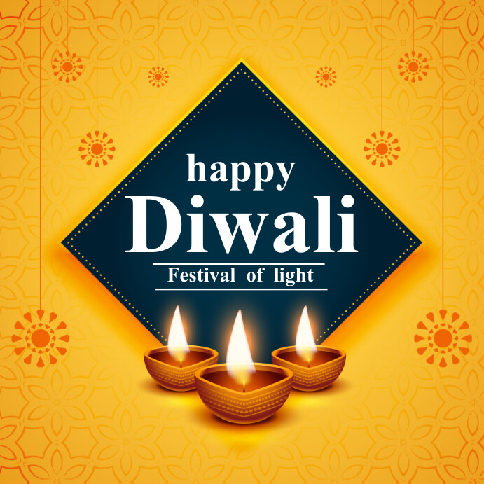 happy Diwali Instagram post Template | PosterMyWall