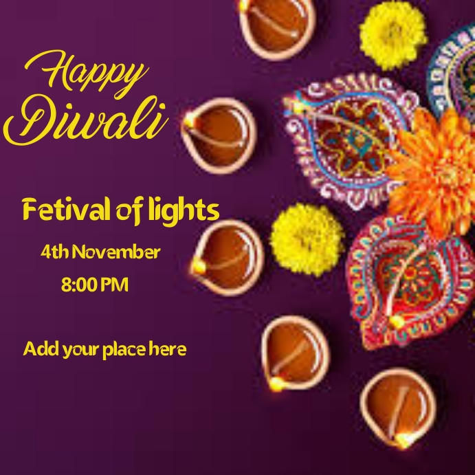 happy diwali instagram post Template | PosterMyWall