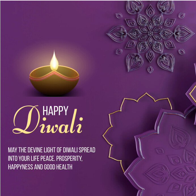 Happy Diwali Instagram Post Template | PosterMyWall