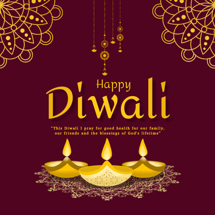 Happy Diwali Instagram Post Template | PosterMyWall