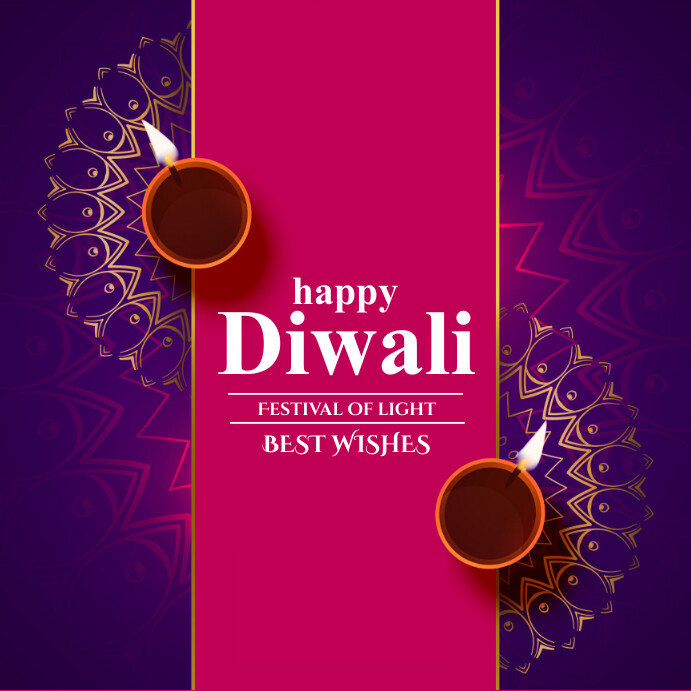 happy Diwali Instagram post Template | PosterMyWall