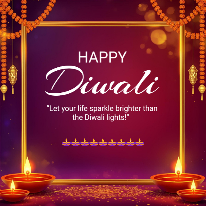 Happy Diwali Instagram Post Template. | PosterMyWall