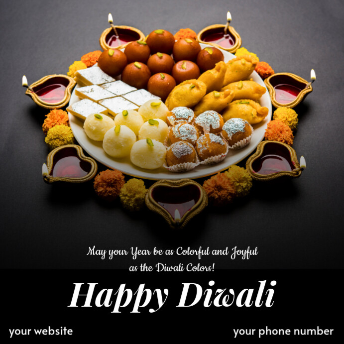 Happy Diwali Post Template | PosterMyWall
