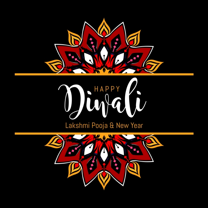 happy diwali post Template | PosterMyWall