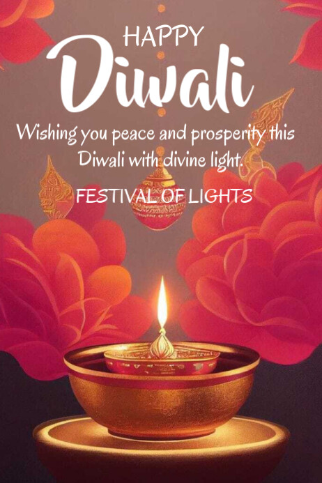 Happy Diwali poster 2024 Template | PosterMyWall