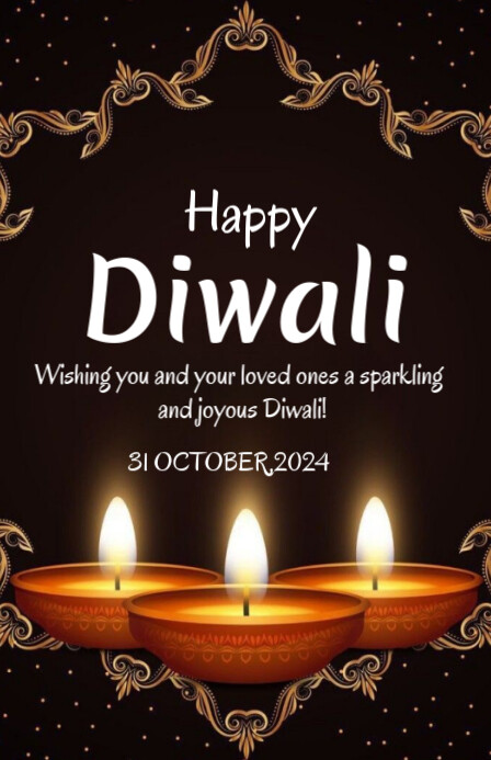 Happy Diwali Poster Design 2024 Template | PosterMyWall
