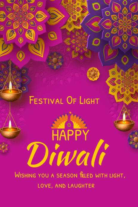 Happy Diwali Poster Design 2024 Template | PosterMyWall