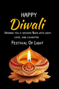 Happy Diwali Poster Design 2024 Template | PosterMyWall