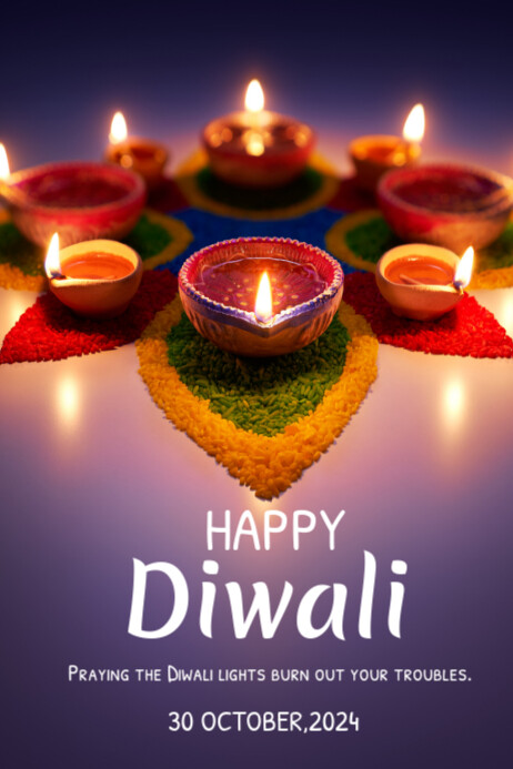 Happy Diwali Poster Design 2024 Template | PosterMyWall