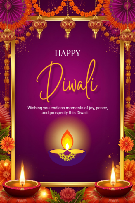 Happy Diwali Poster Template 2025 | PosterMyWall