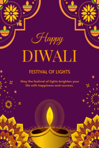 Happy Diwali Poster Design 2024 Template | PosterMyWall