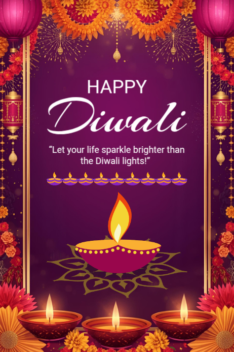 Happy Diwali Poster Template. | PosterMyWall